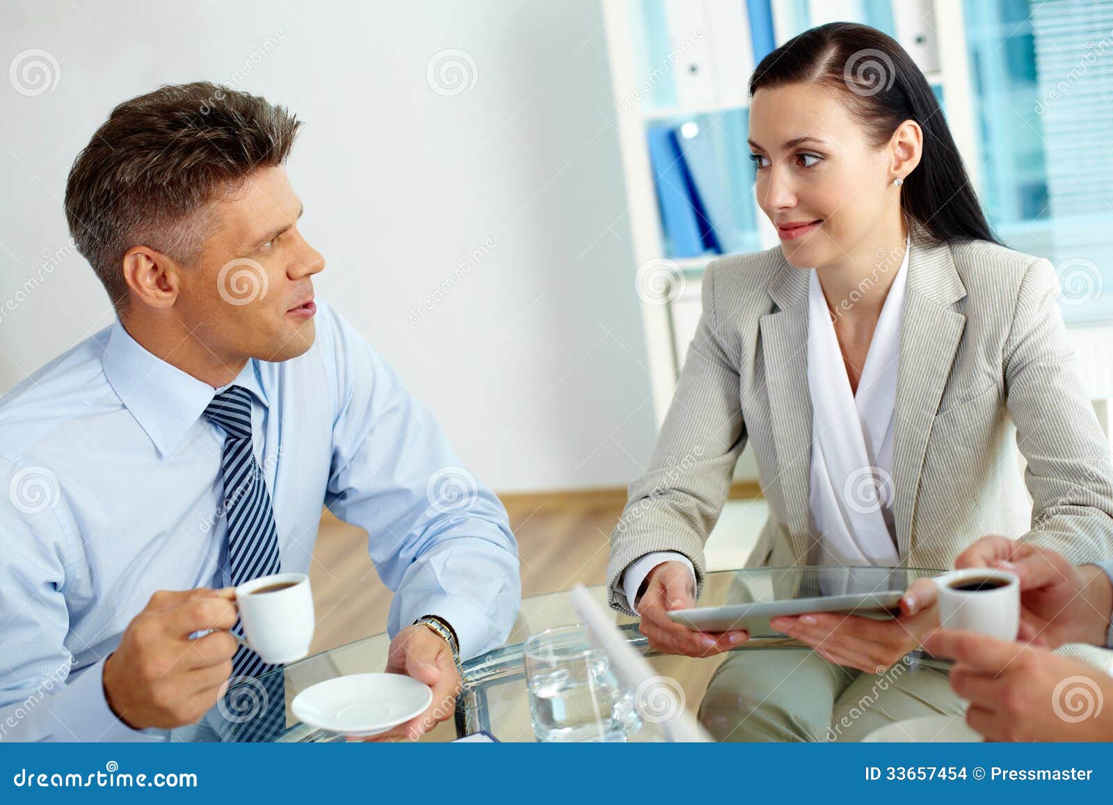 Business discussion stock photo. Image of affectionate - 33657454