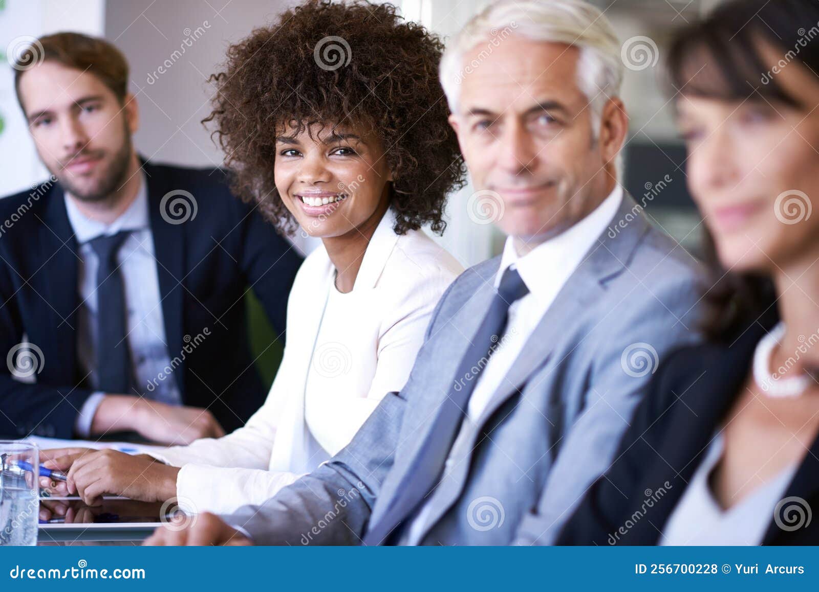Business Discussions. a Group of Business Colleagues Meeting in the ...