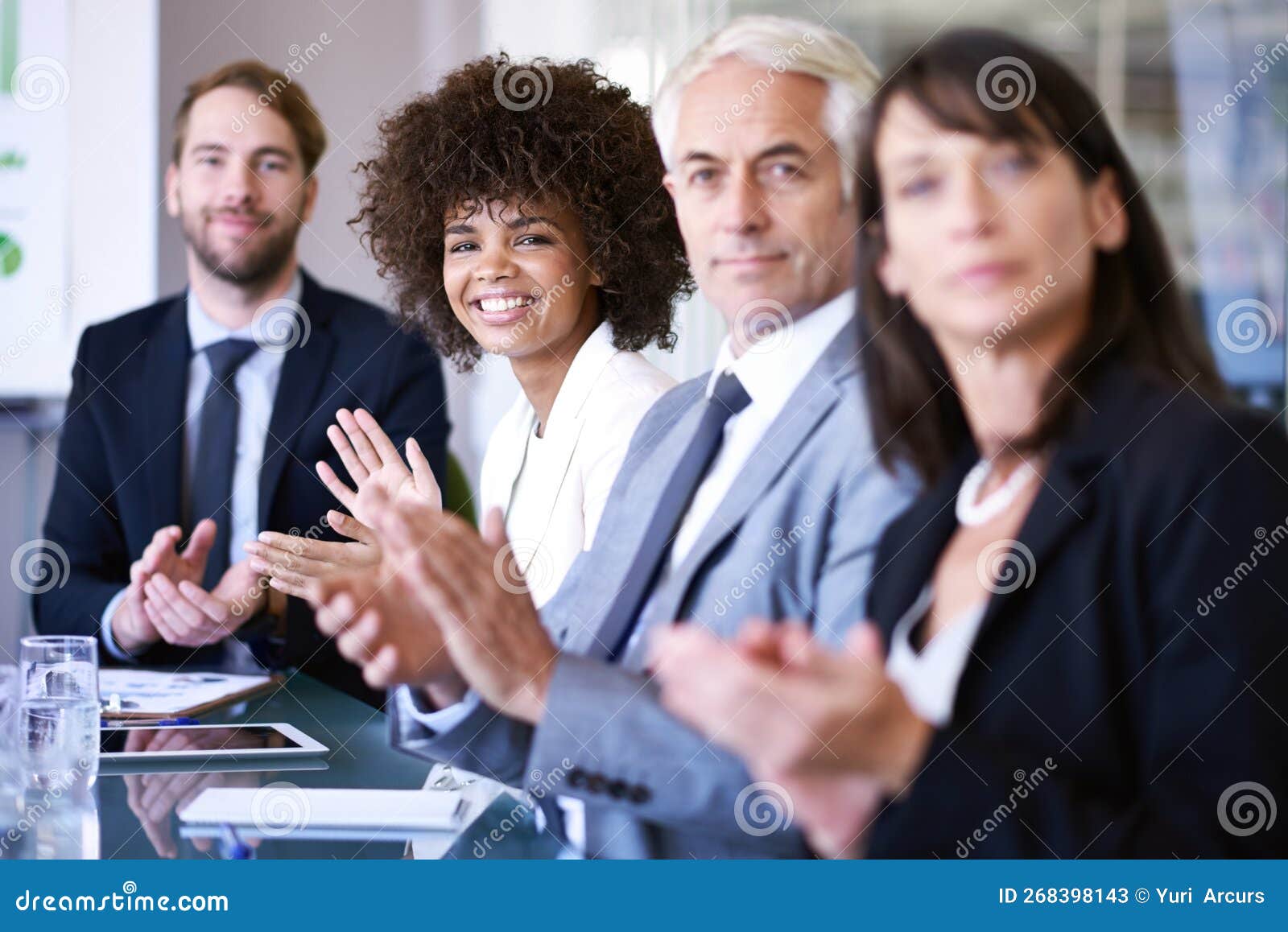 Business Discussions. a Group of Business Colleagues Meeting in the ...