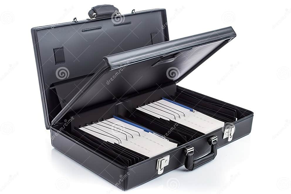 Business Document Case, with Different Types of Documents and Files ...