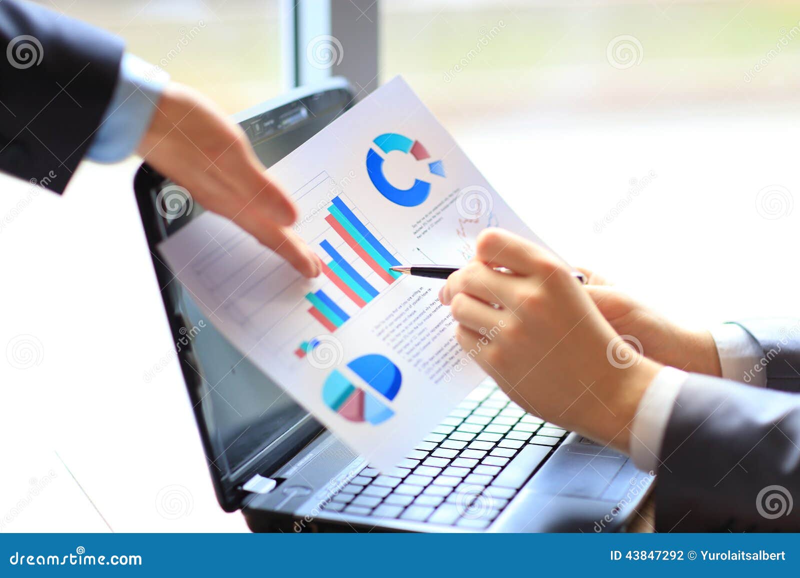Business Document during Discussion at Meeting Stock Photo - Image of ...