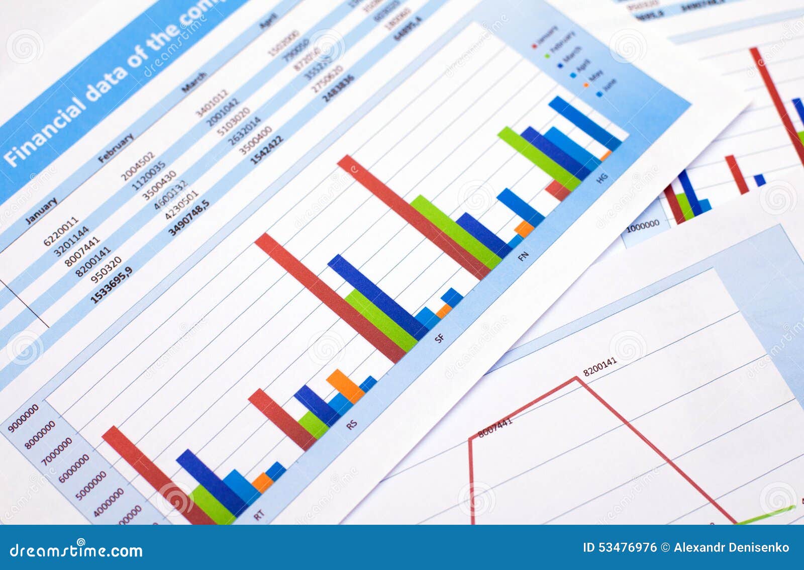 Business Document. Finance Data Stock Photo - Image of financial ...