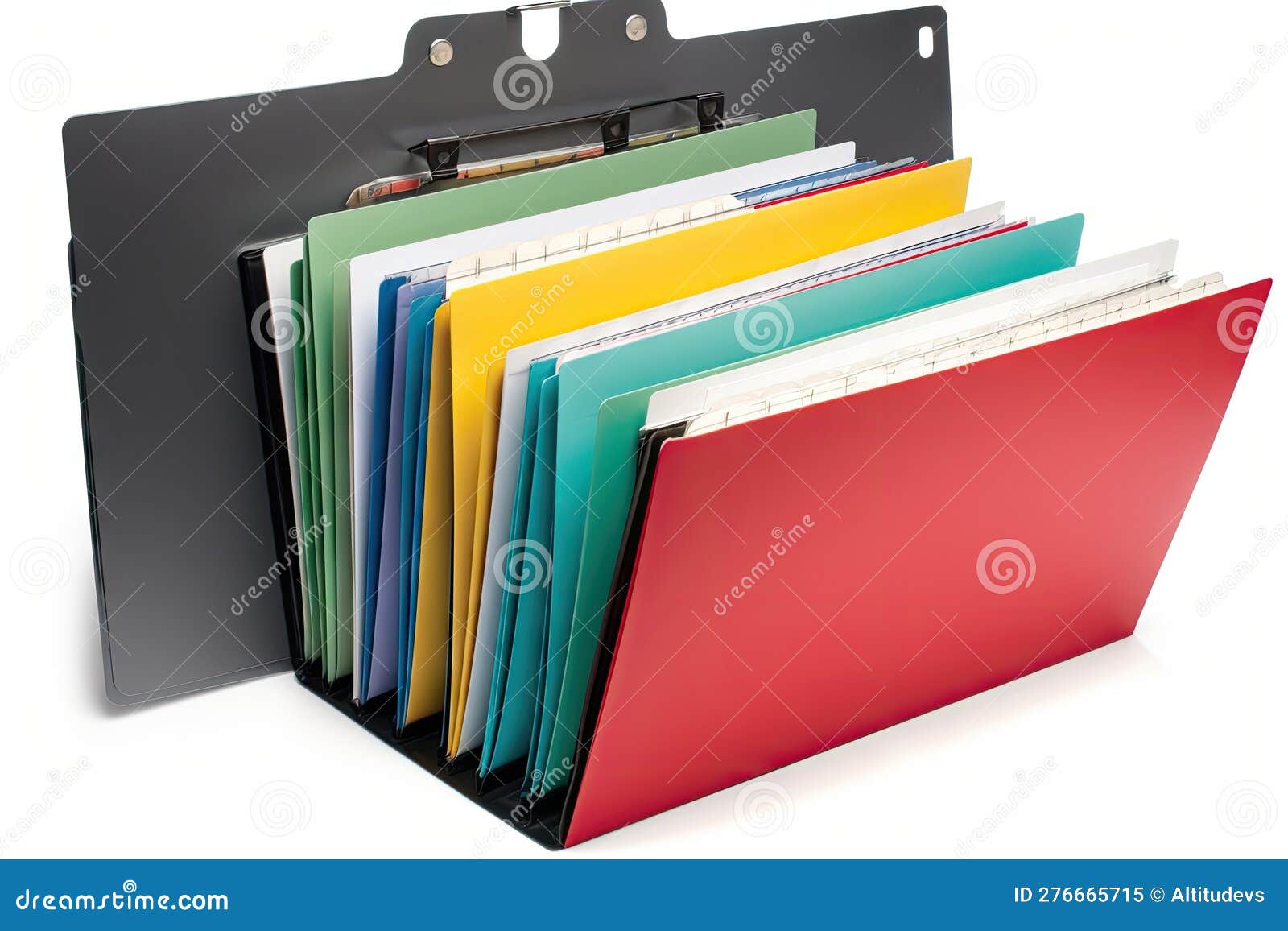 Business Document Folder with Labeled and Color-coded Folders Stock ...