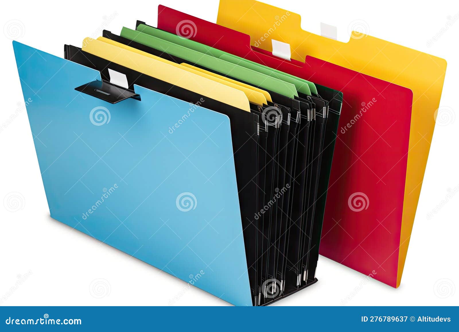 Colorcoded Office Filing System With Labeled Folders Royalty-Free Stock ...