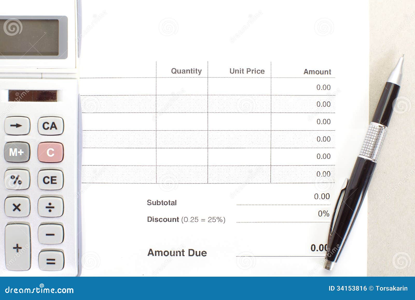 Business Document Invoice Royalty Free Stock Image - Image: 34153816