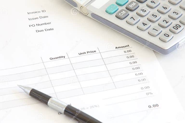 Business Document Invoice stock photo. Image of bill - 36650874