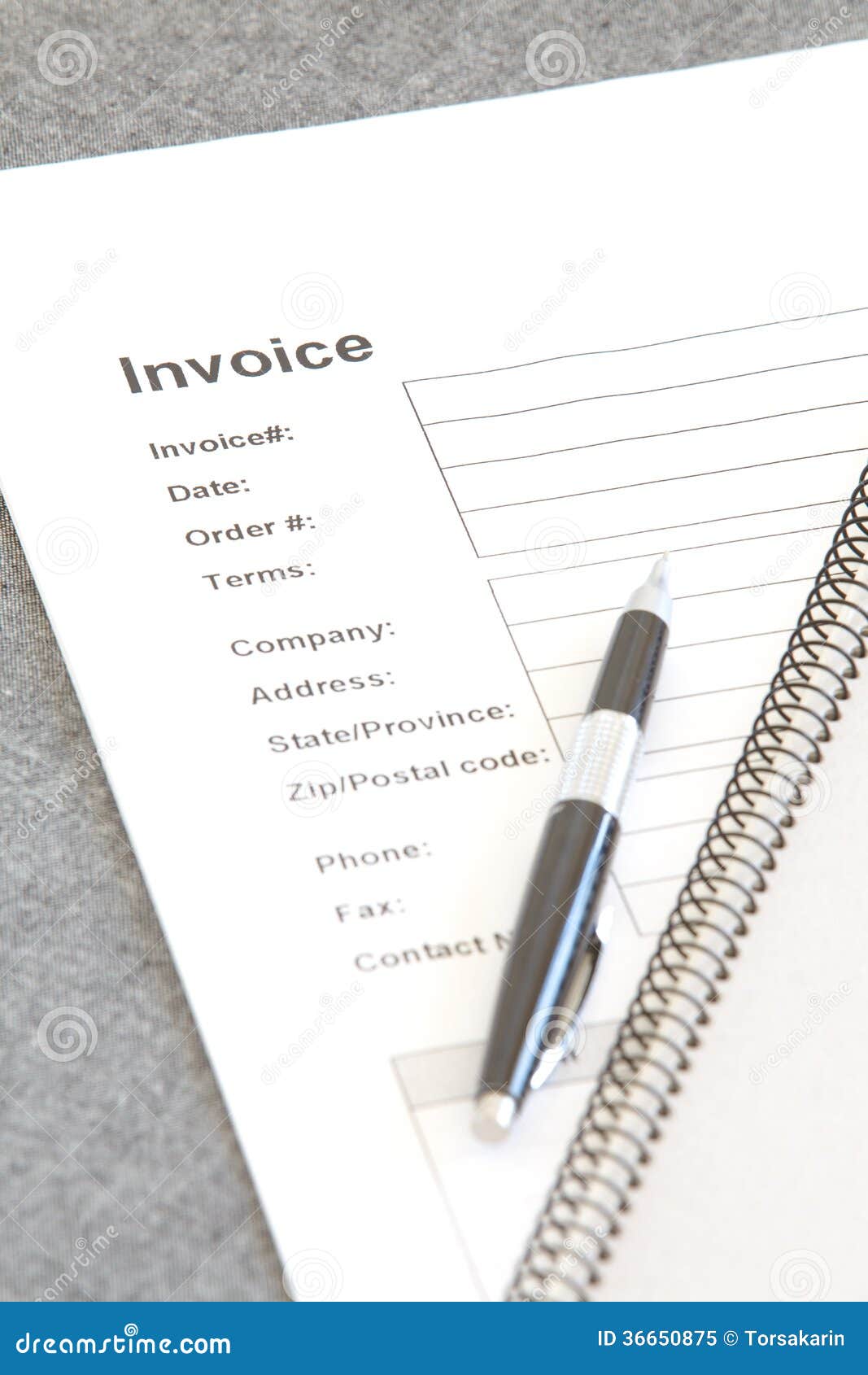 Business Document Invoice stock image. Image of accountant - 36650875