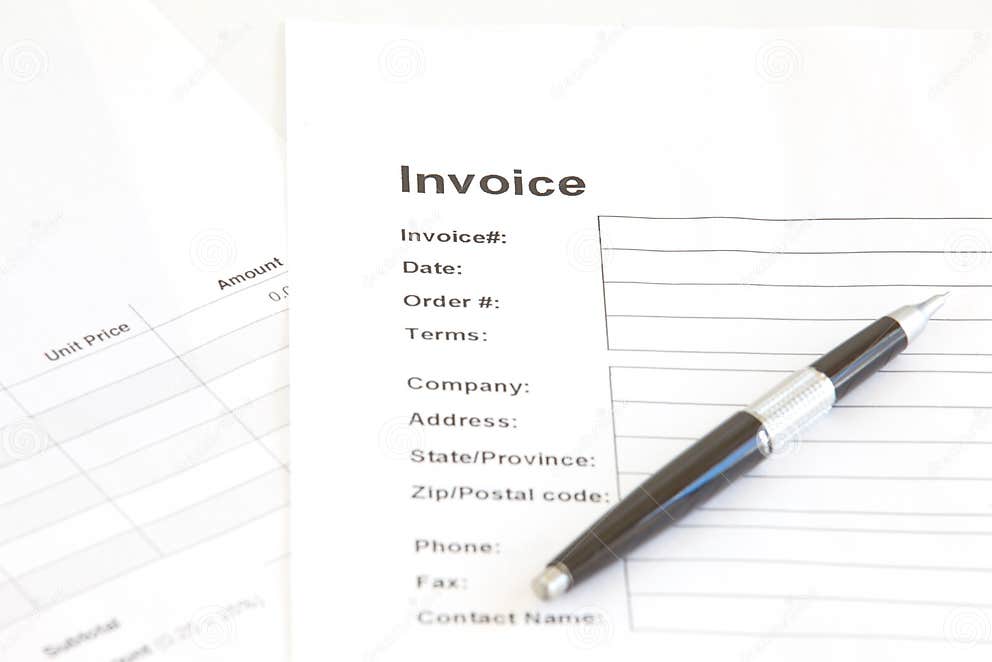 Business Document Invoice stock photo. Image of credit - 36650878