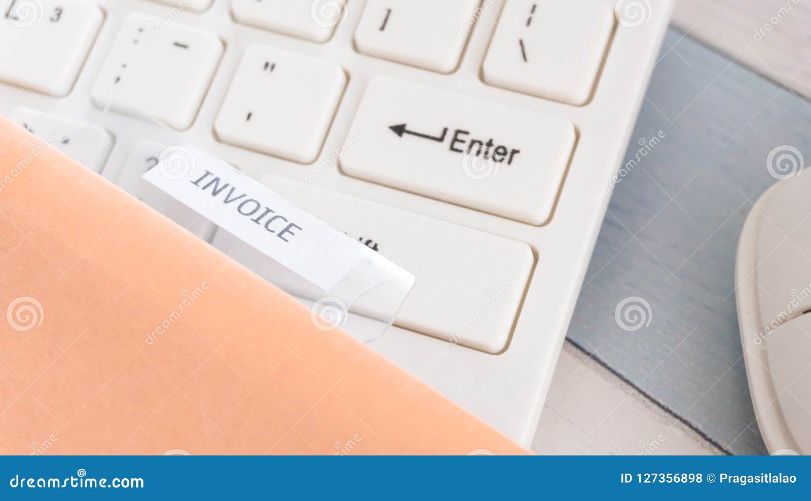 Business Document Invoice Paper Keep in the Folder Stock Photo - Image ...