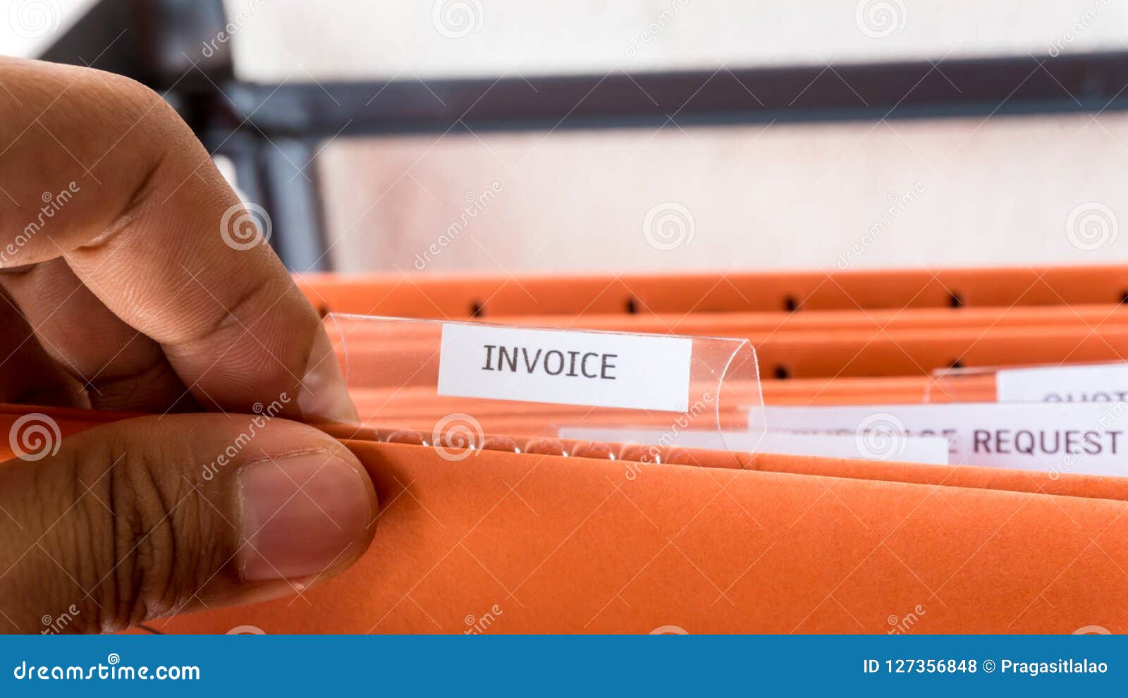 Business Document Invoice Paper Keep in the Folder Stock Photo - Image ...