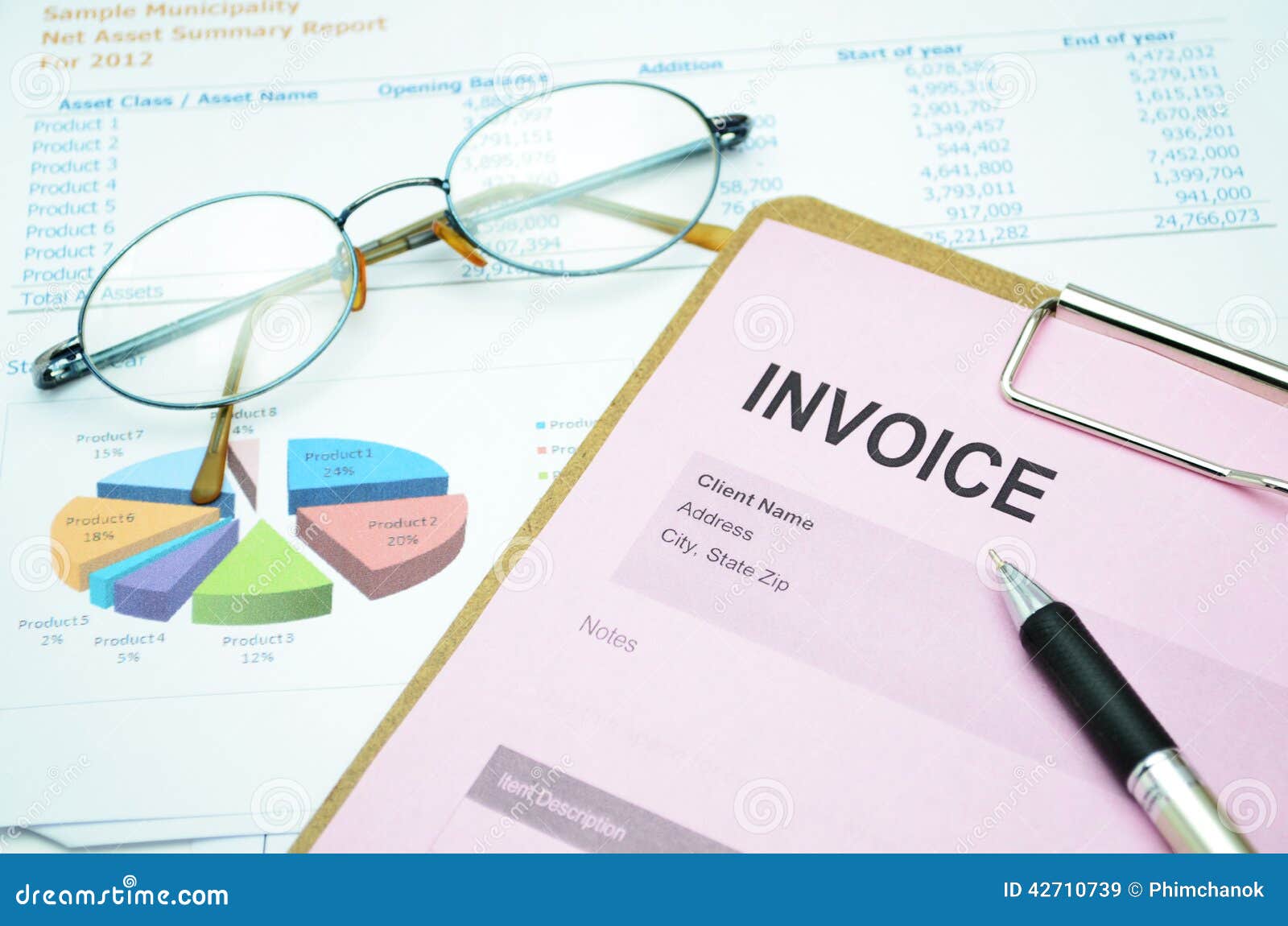 Business Document Invoice stock image. Image of grid - 42710739