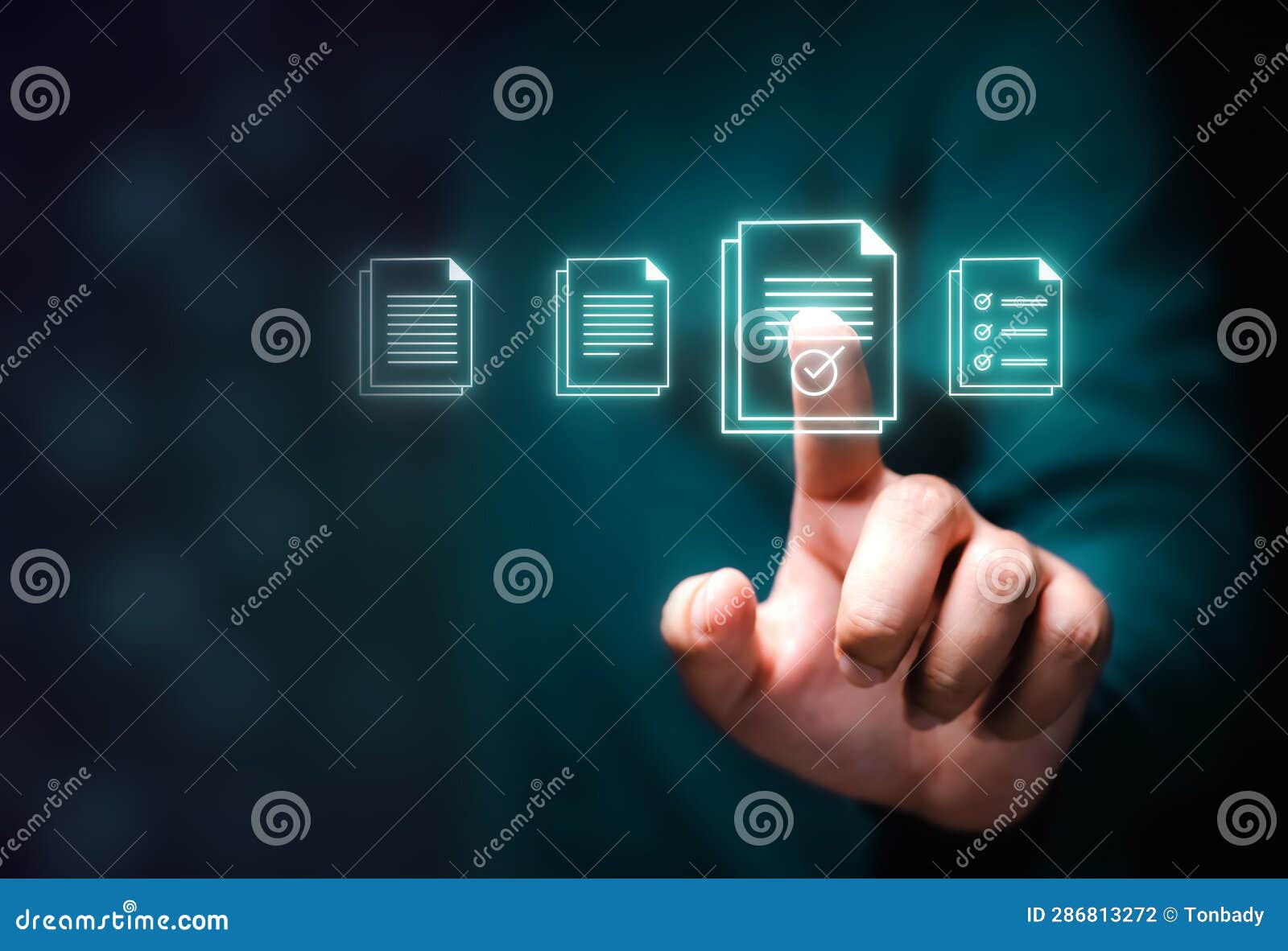 Business Document Paper Icon, Document Management System, DMS. Stock ...