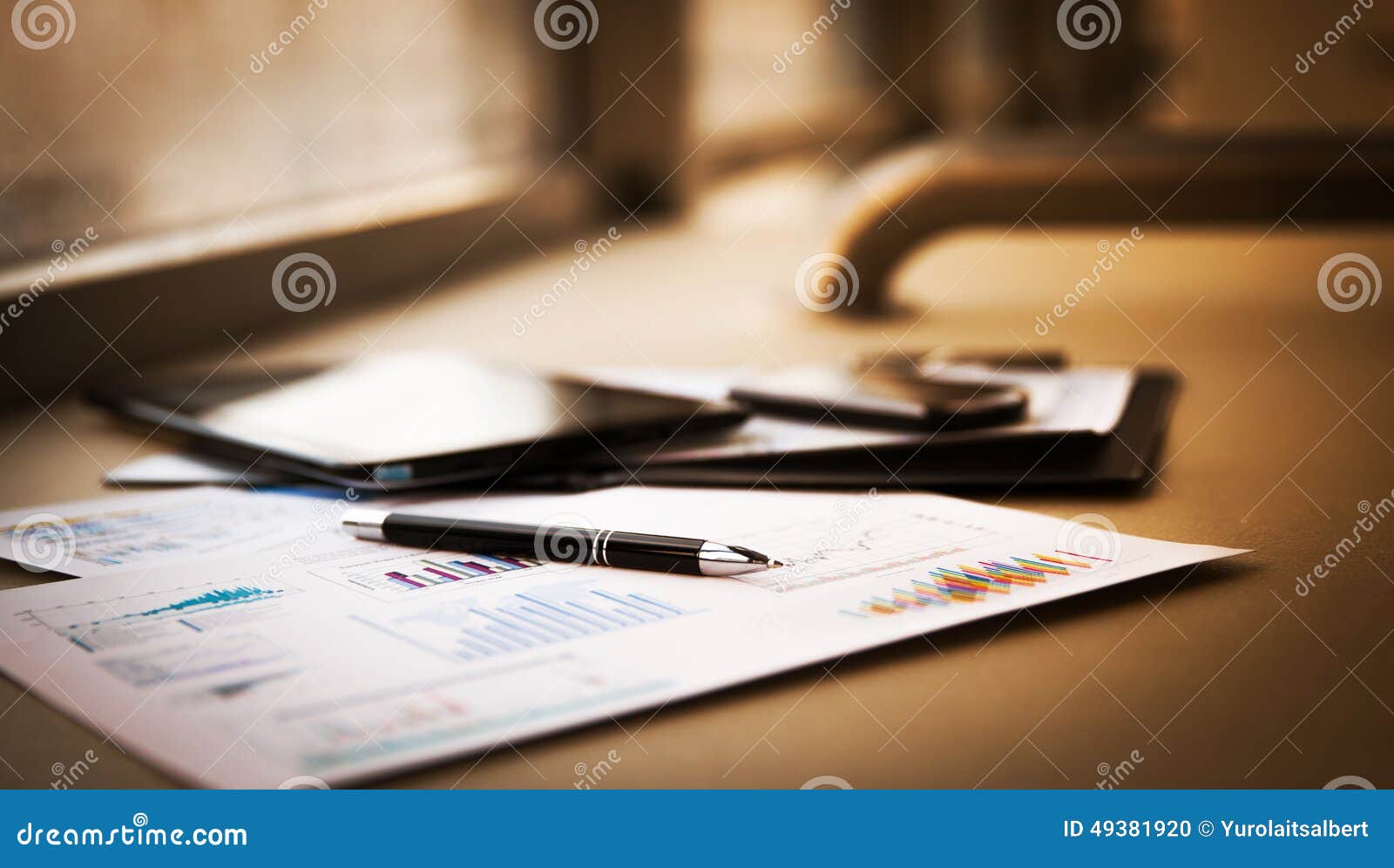 Business Documents with Charts Growth Stock Photo - Image of chart ...