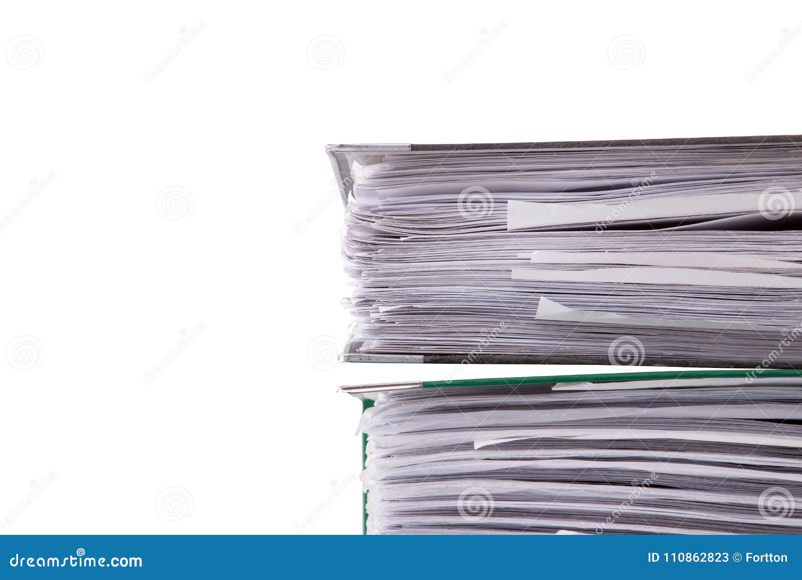 Business Documents Close-up on a White Background Stock Image - Image ...