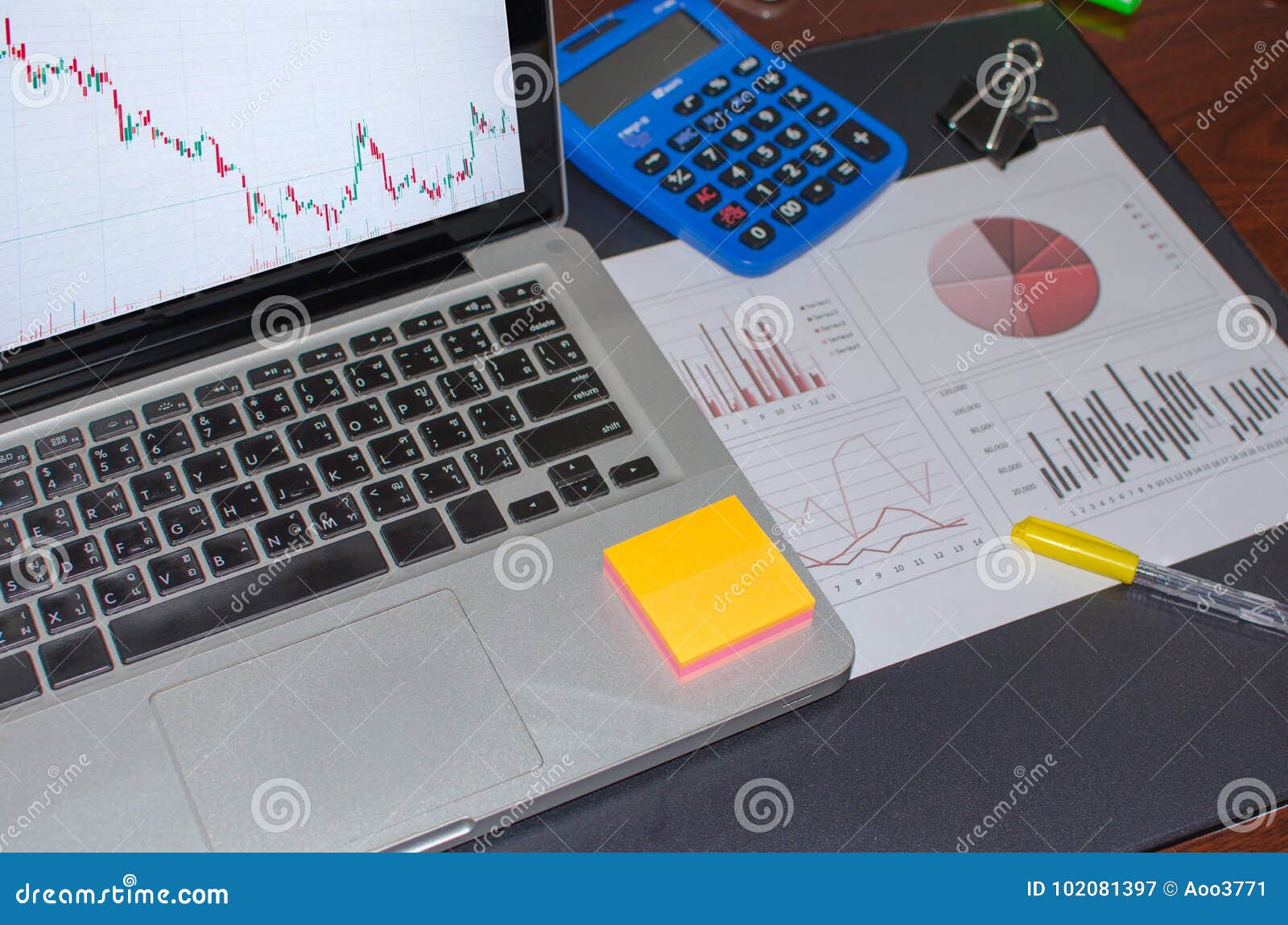 Business Documents Computers Stock Image - Image of marketing, data ...