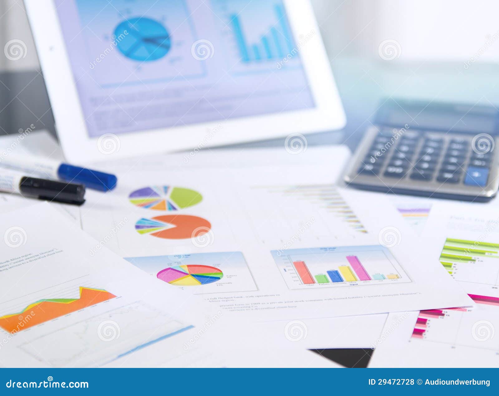 Business Documents on Desktop Stock Photo - Image of pencil ...