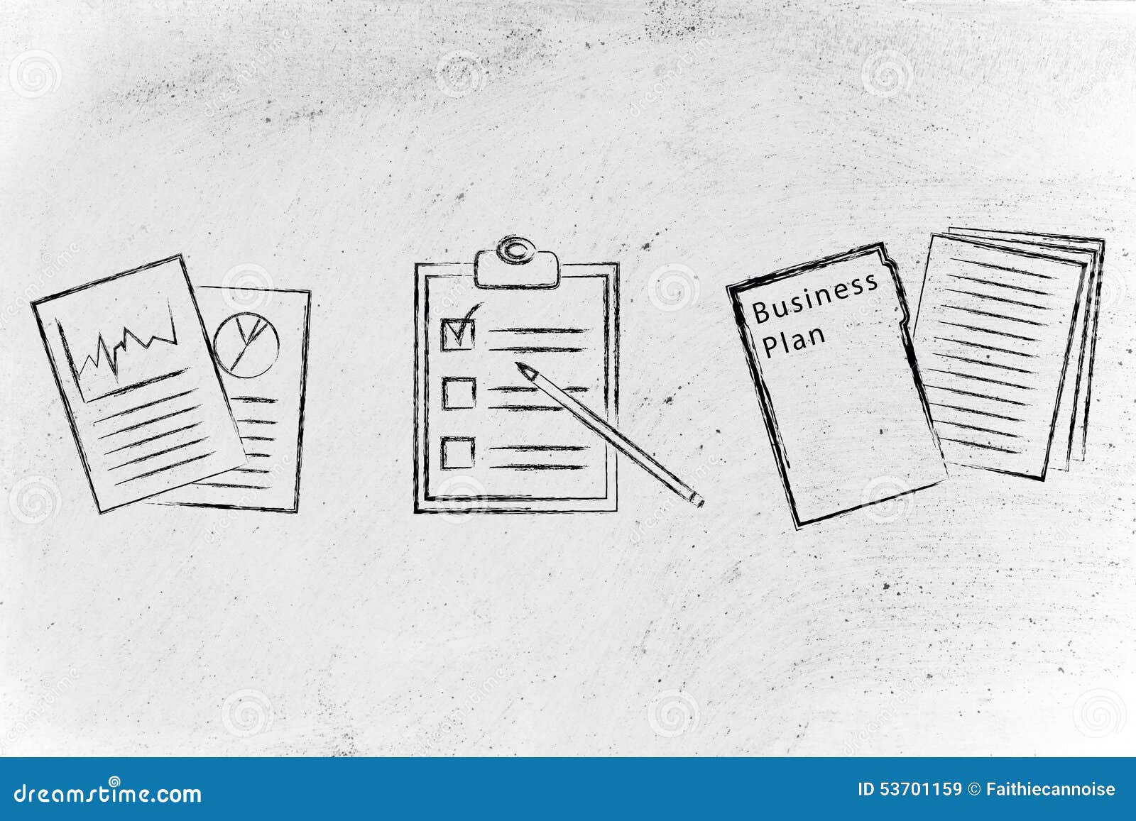 Business Documents, Flat Illustration Stock Illustration - Illustration ...