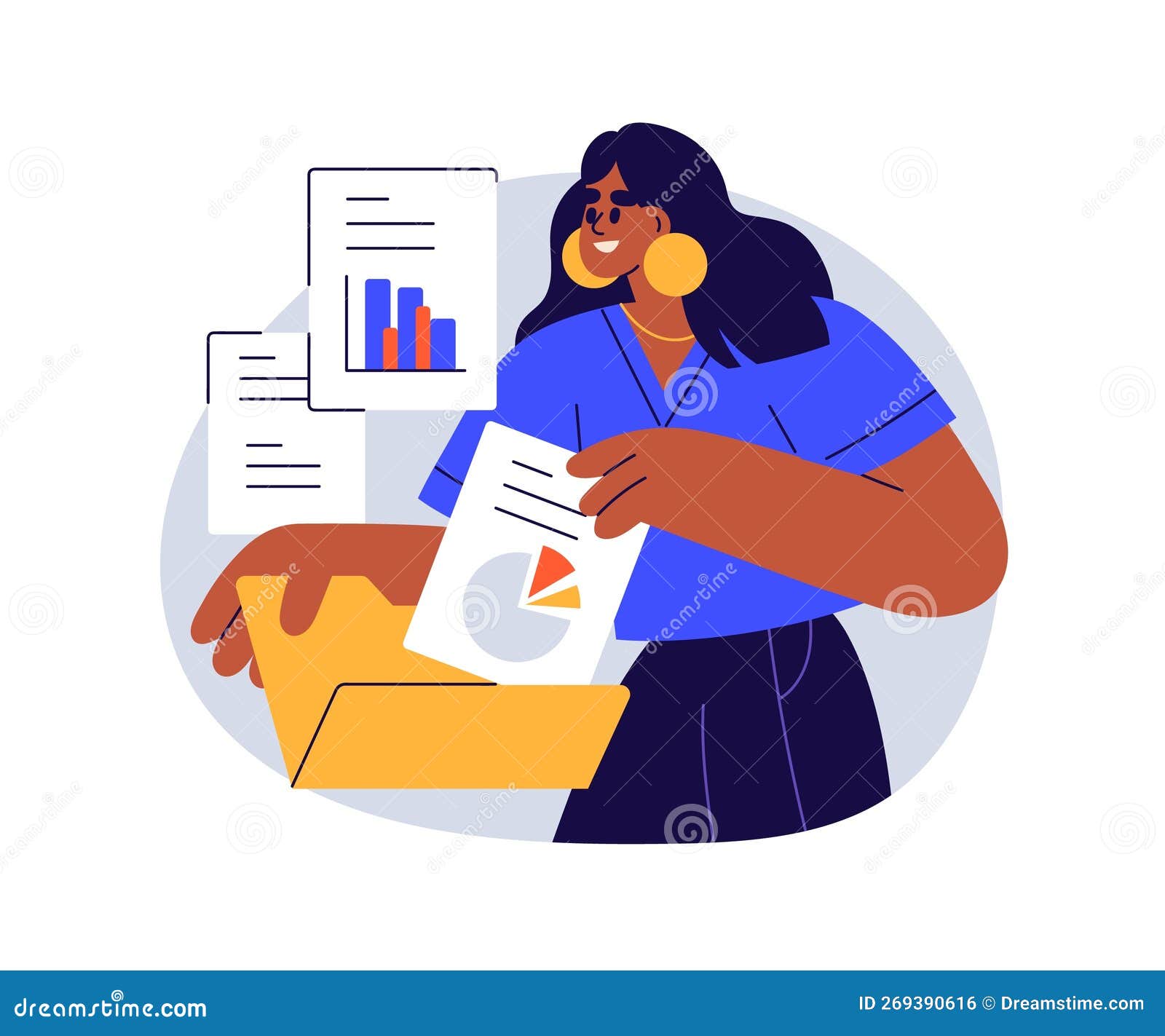 Business Documents, Information Storage Concept. Organizing, Storing ...