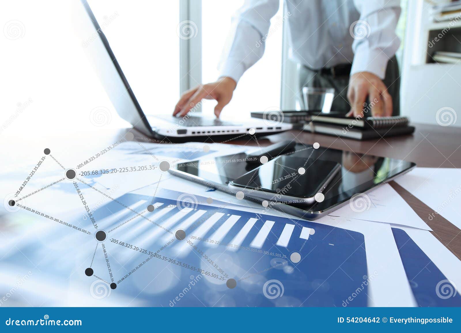 Business Documents on Office Table with Digital Tablet Stock Photo ...