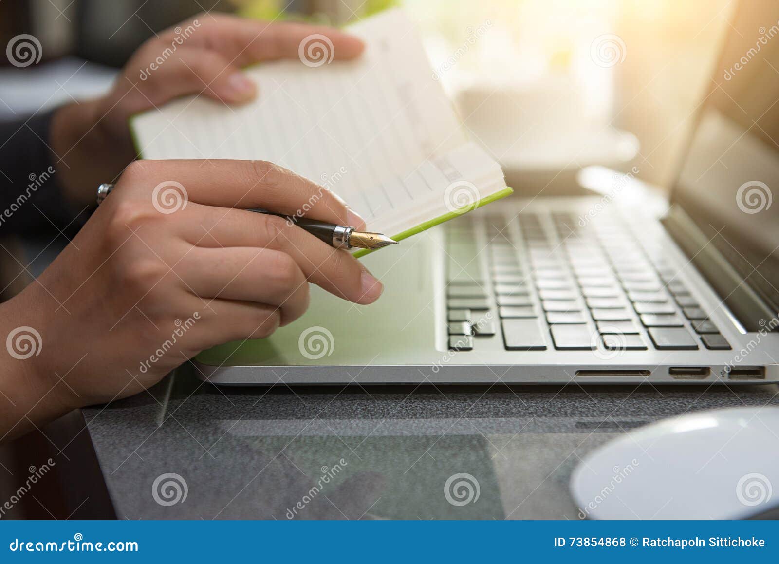 Business Documents on Office Table with Smart Phone and Laptop C Stock ...