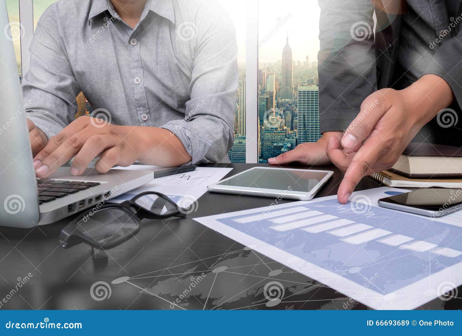 Business Documents on Office Table Stock Image - Image of financial ...