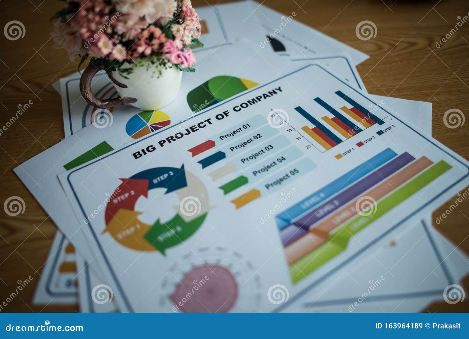 Business Documents Over Papers with Numbers and Charts. Stock Image ...
