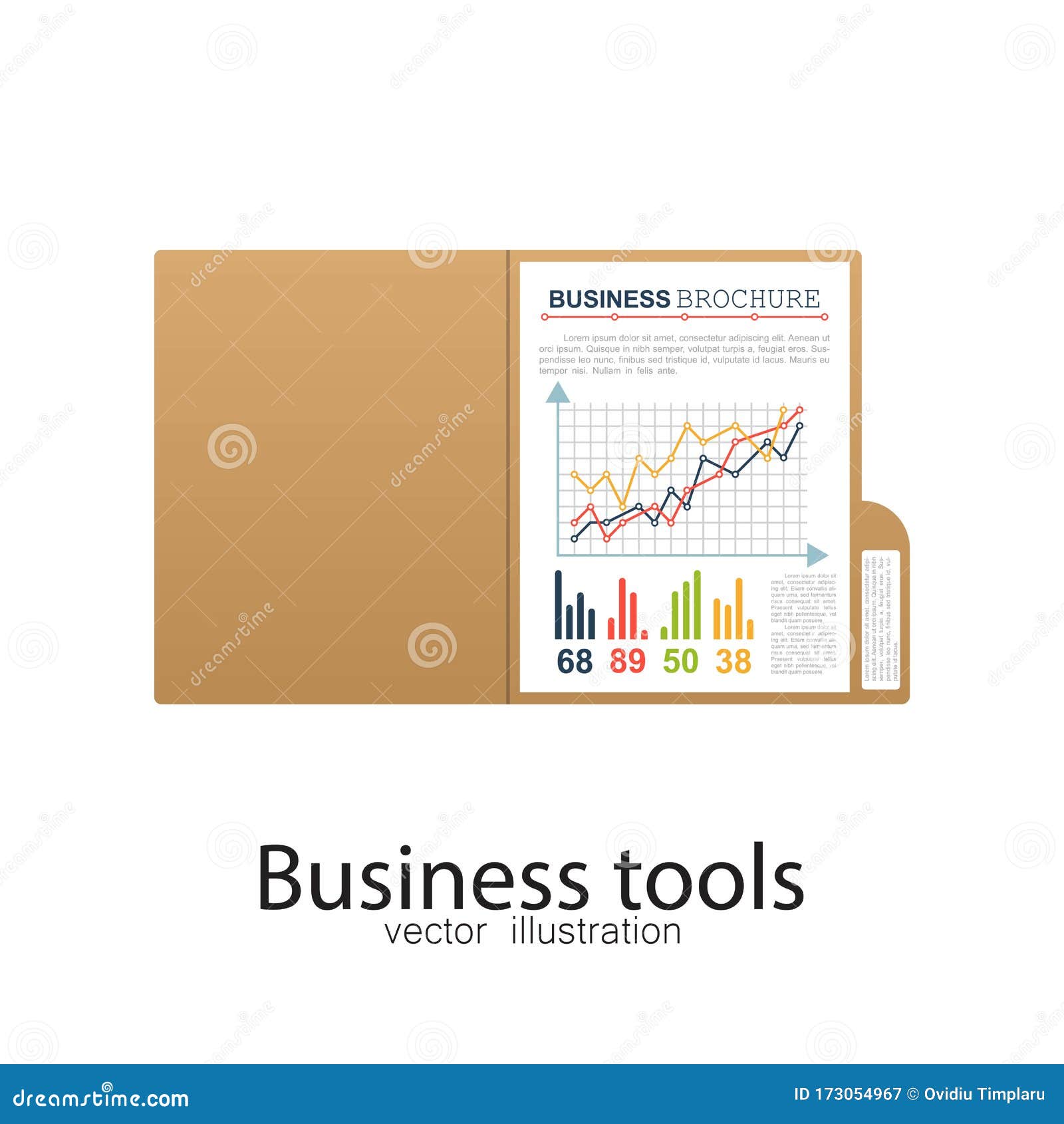 Business Documents. Vector Illustration Stock Vector - Illustration of ...