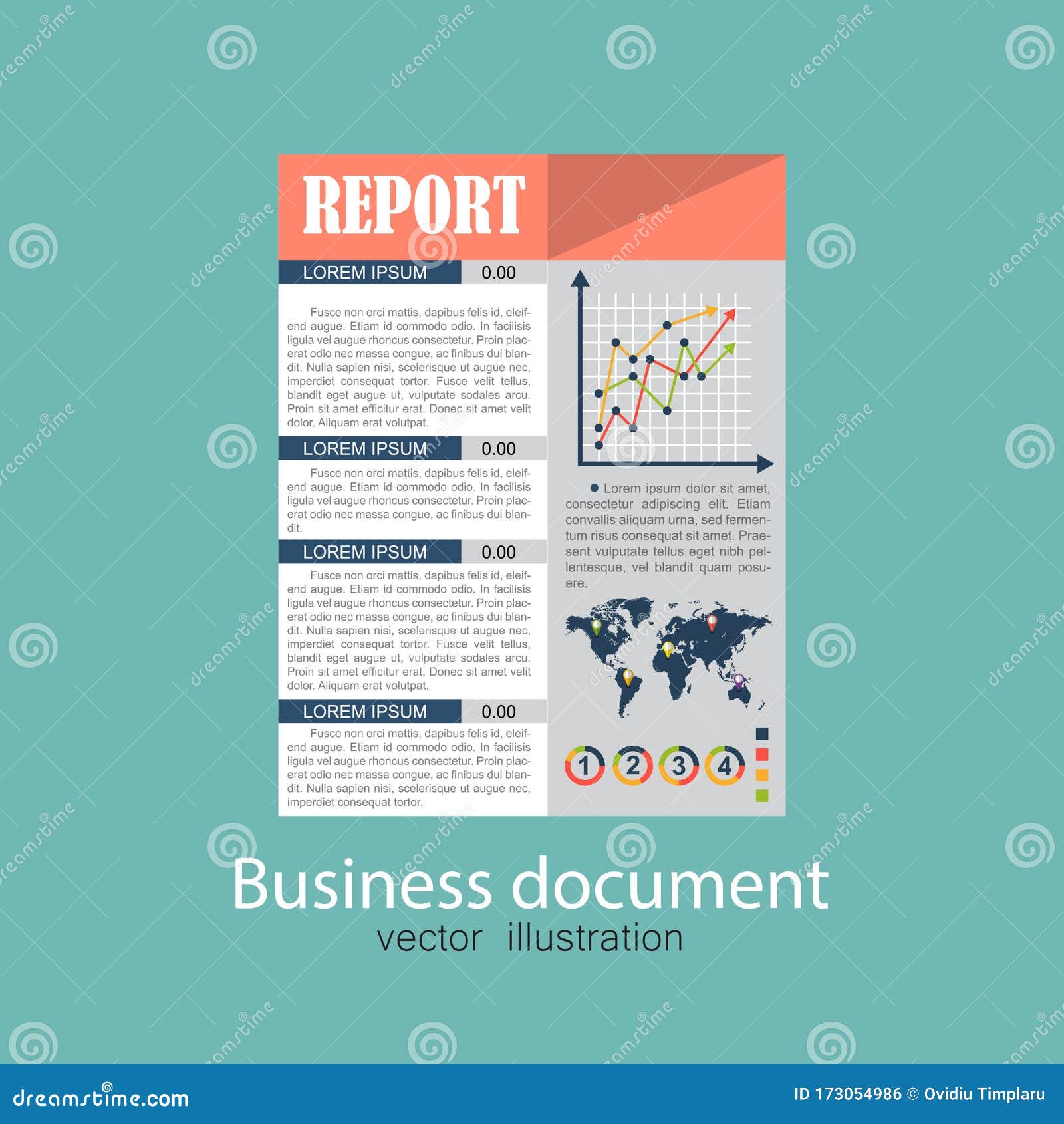 Business Documents. Vector Illustration Stock Vector - Illustration of ...