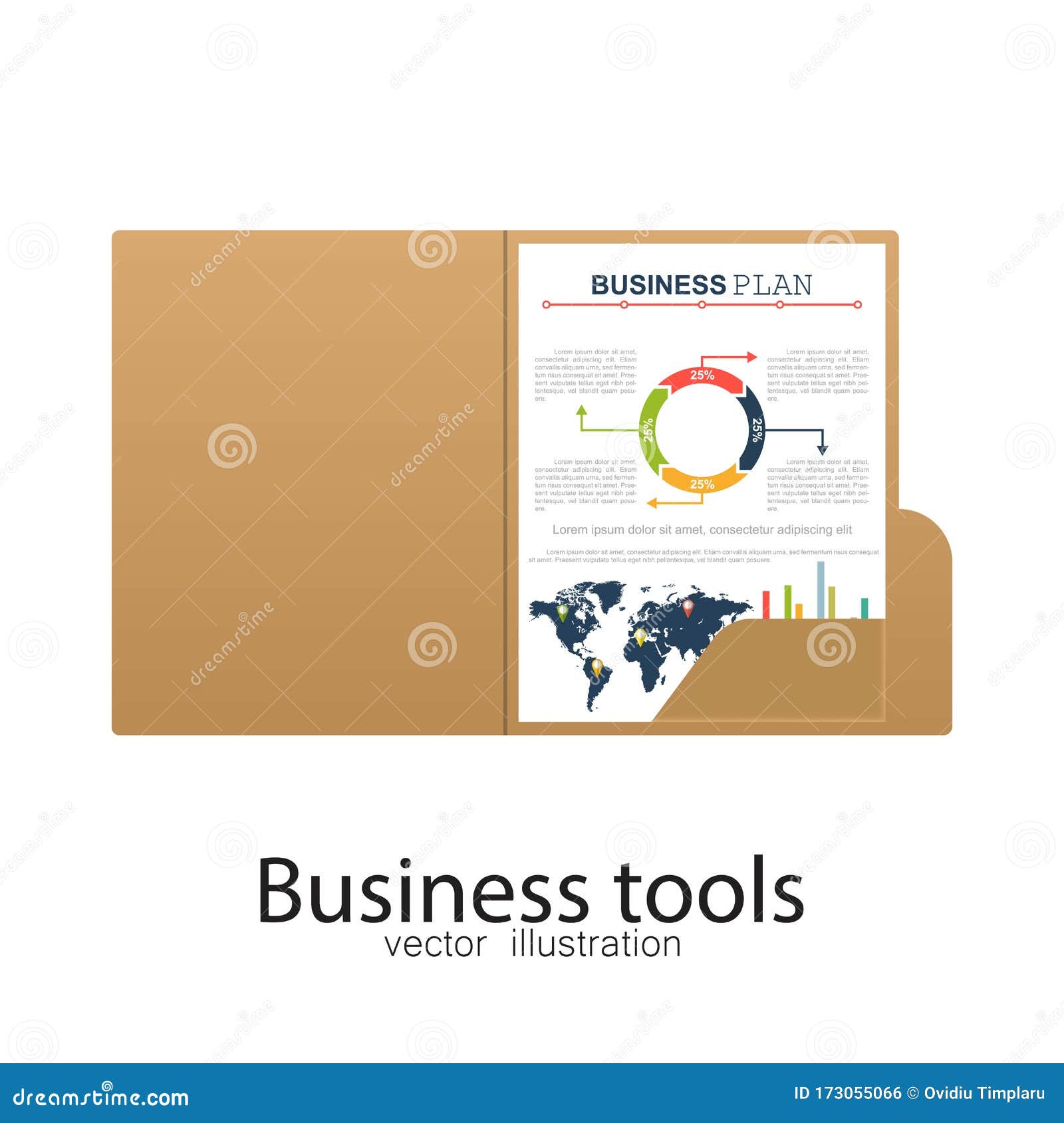 Business Documents. Vector Illustration Stock Vector - Illustration of ...