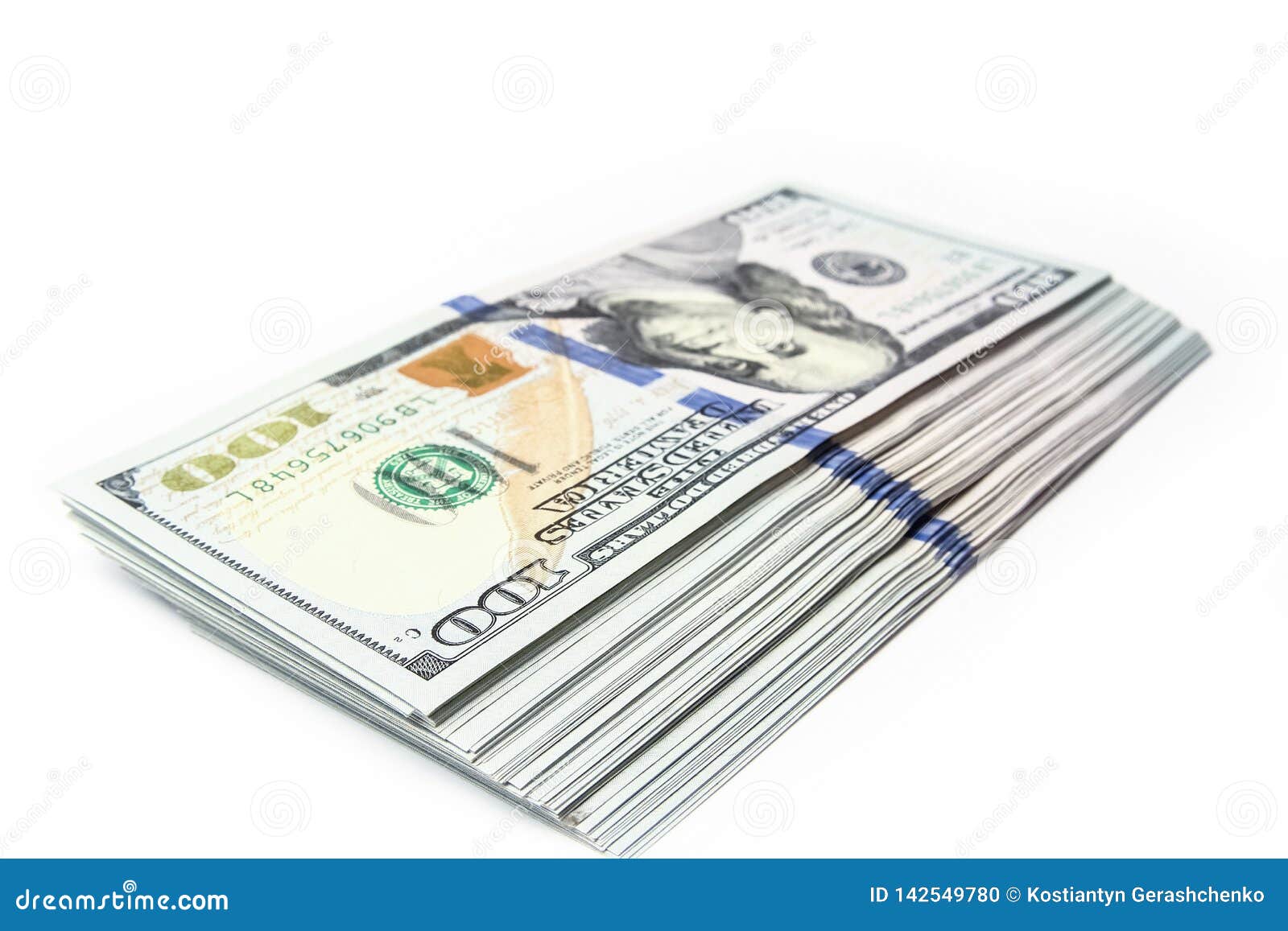 Business Dollar Money on White Background Stock Photo - Image of money ...