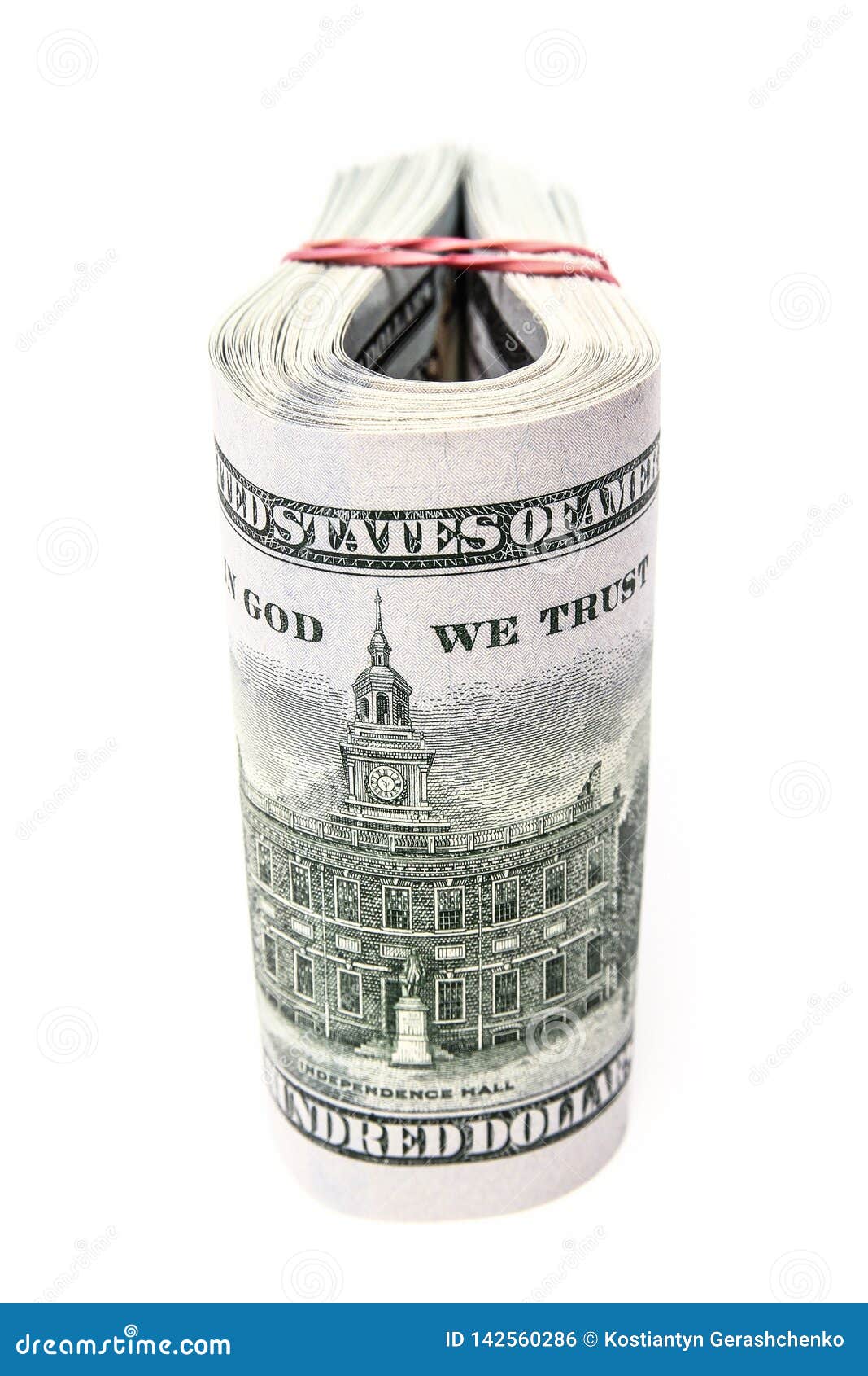 Business Dollar Money on White Background Stock Photo - Image of stack ...