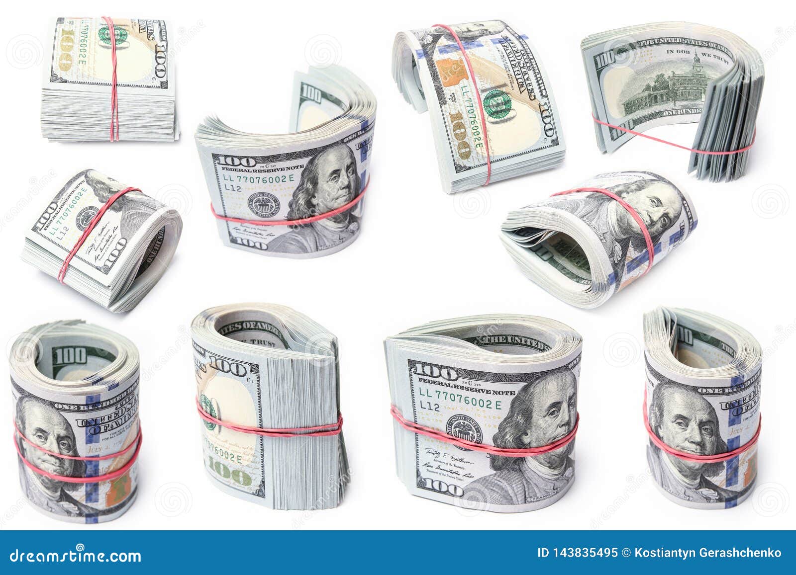 Business Dollar Money on White Background Stock Image - Image of ...