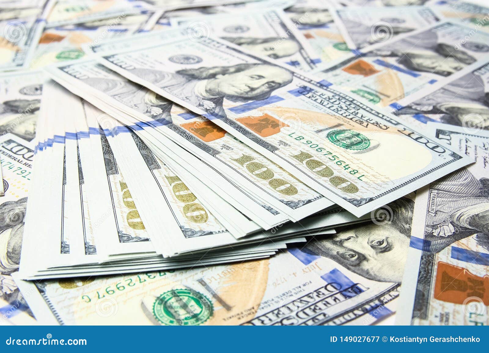 Business Dollar Money in a Bag on a White Background Stock Image ...