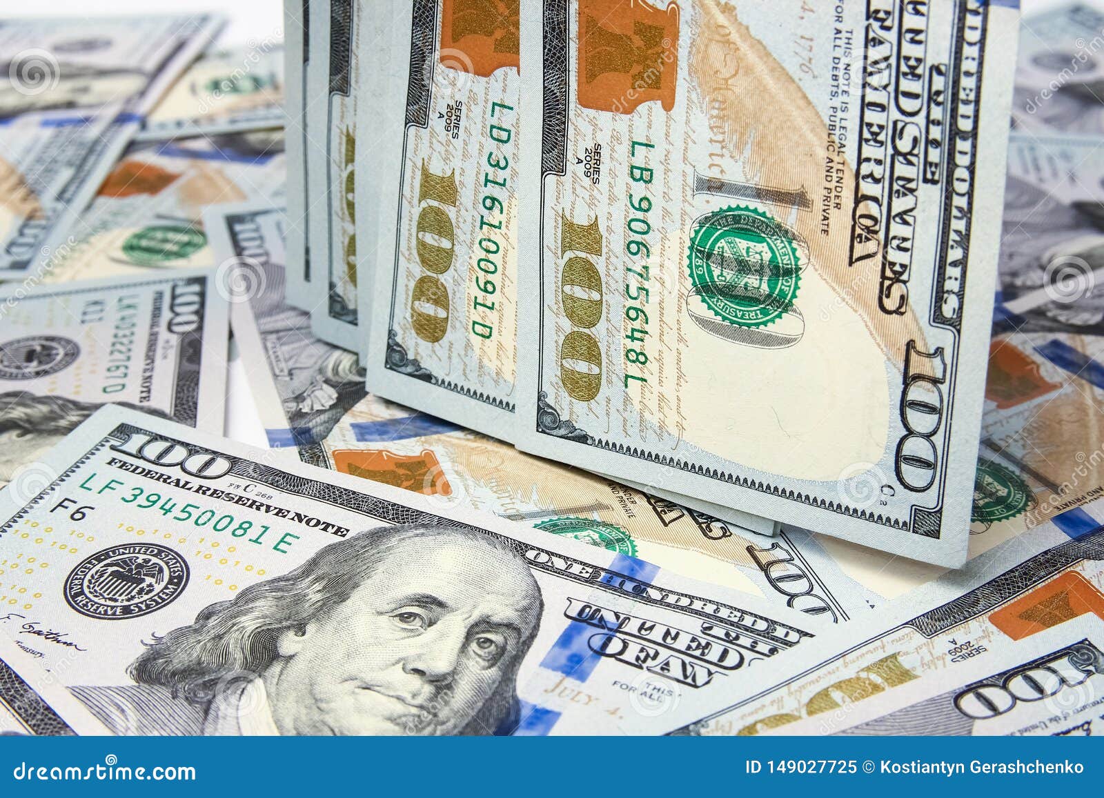 Business Dollar Money in a Bag on a White Background Stock Image ...