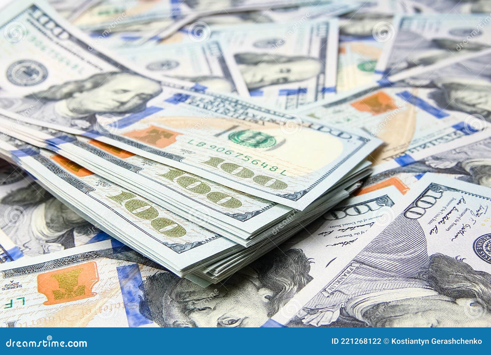 Business Dollar Money on White Background Stock Photo - Image of bills ...