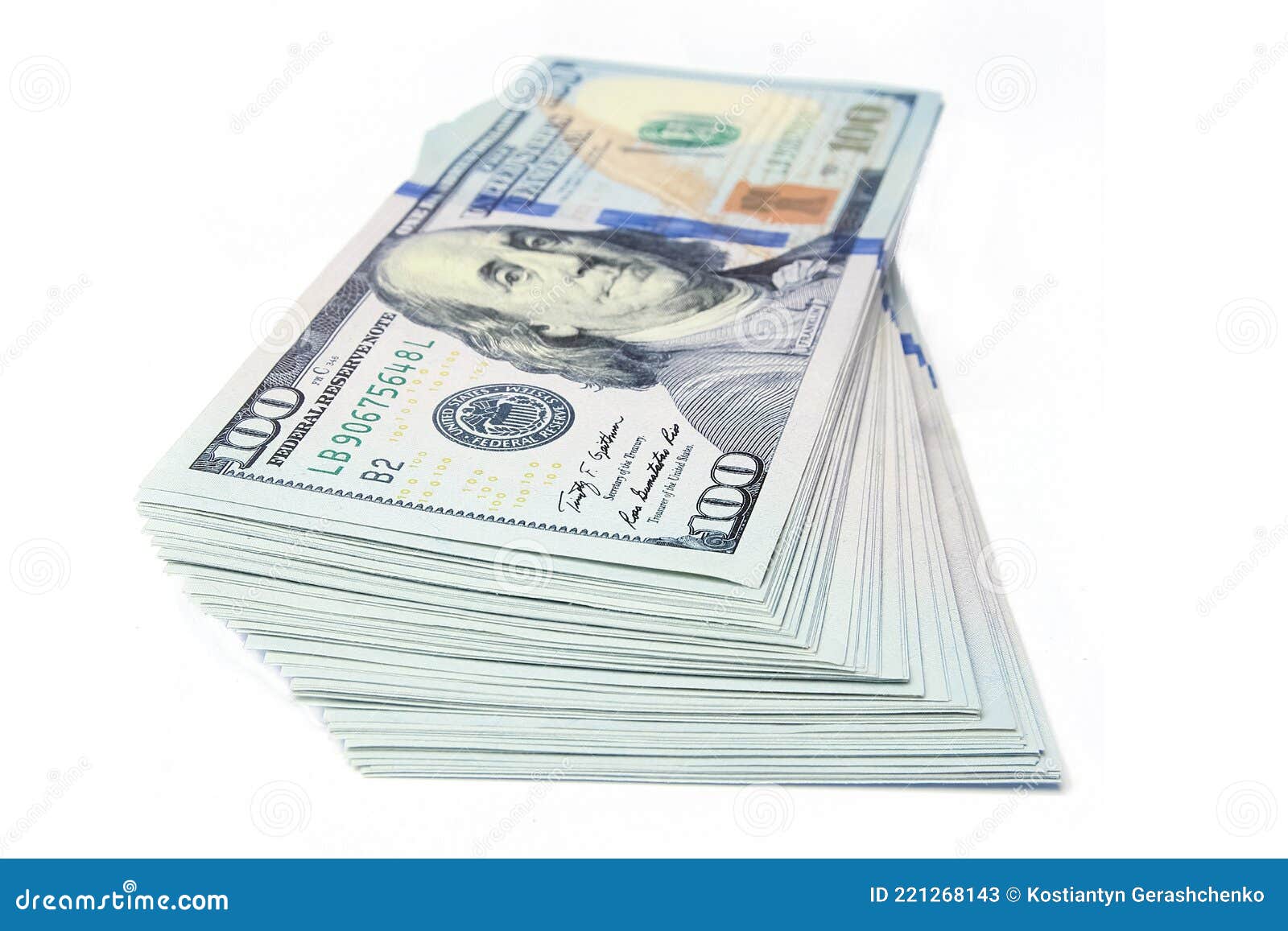 Business Dollar Money on White Background Stock Image - Image of ...