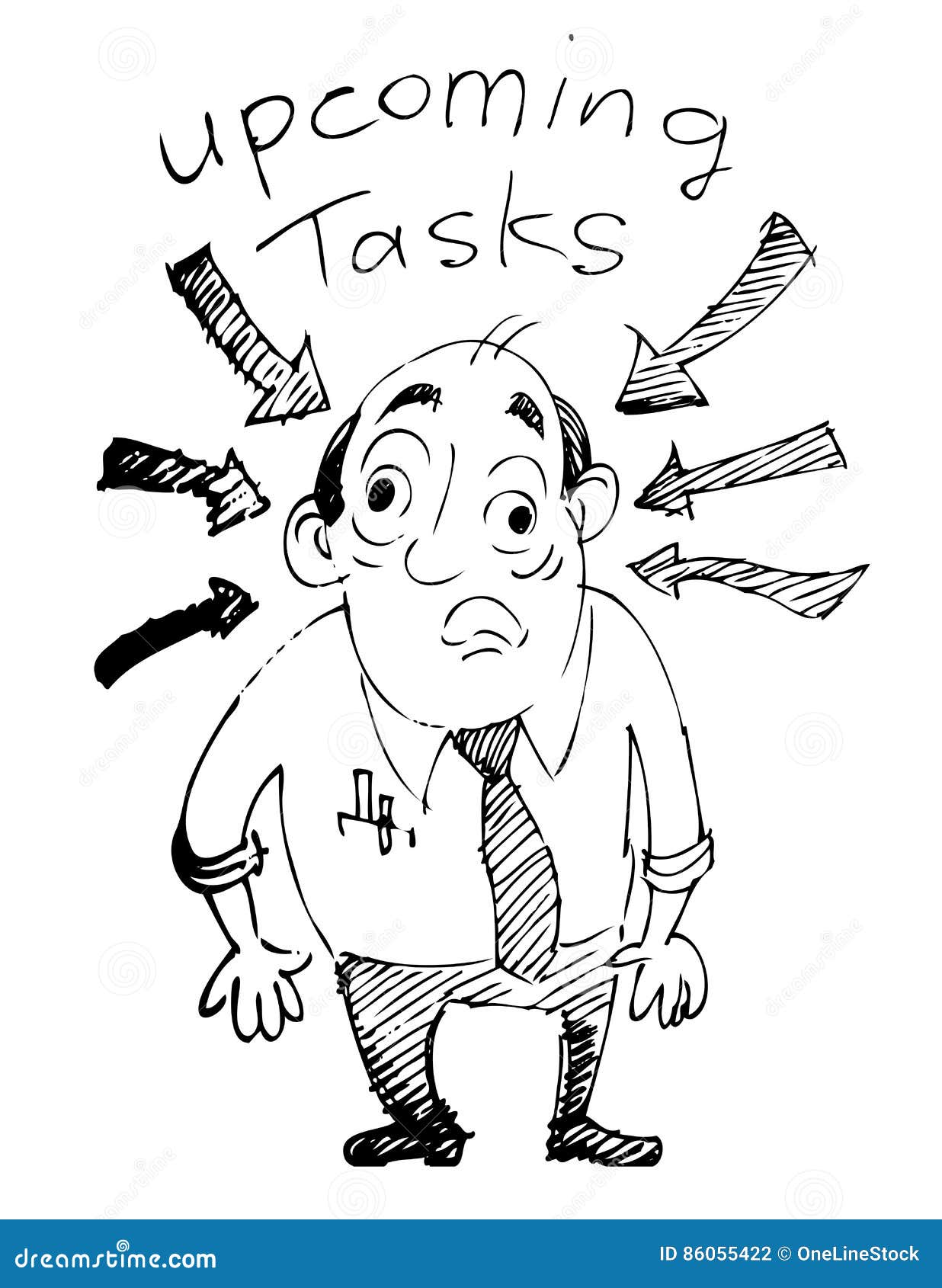 Business Doodle Sketch Upcoming Tasks Stock Vector - Illustration of ...