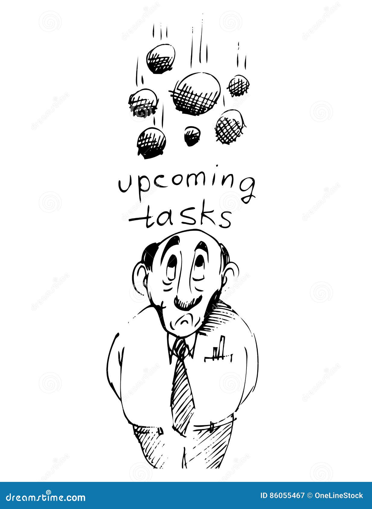 Business Doodle Sketch Upcoming Tasks Stock Vector - Illustration of ...