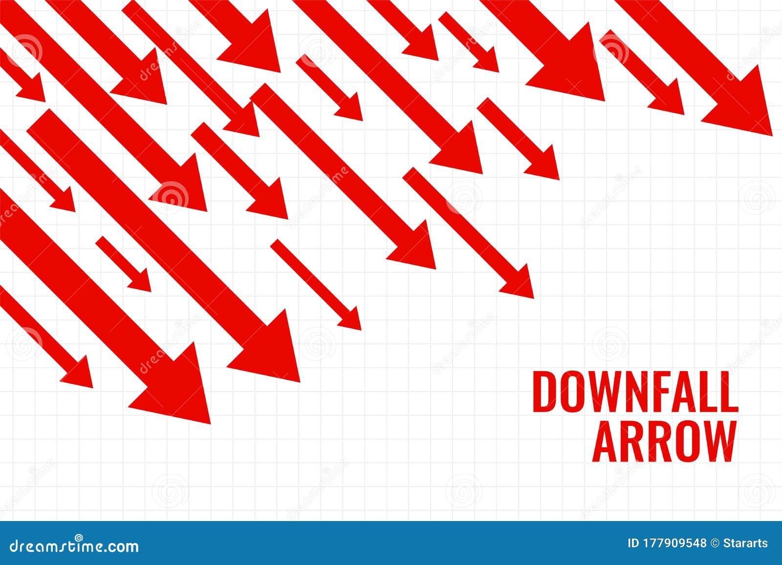 Business Downfall Arrow Showing Downward Trend Stock Vector ...