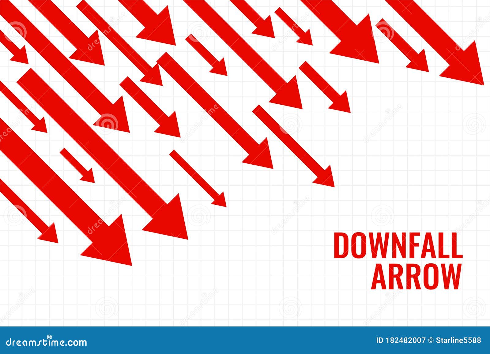 Business Downfall Arrow Showing Downward Trend Stock Vector ...