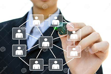 Business Drawing Social Network Structure Stock Photo - Image of ...