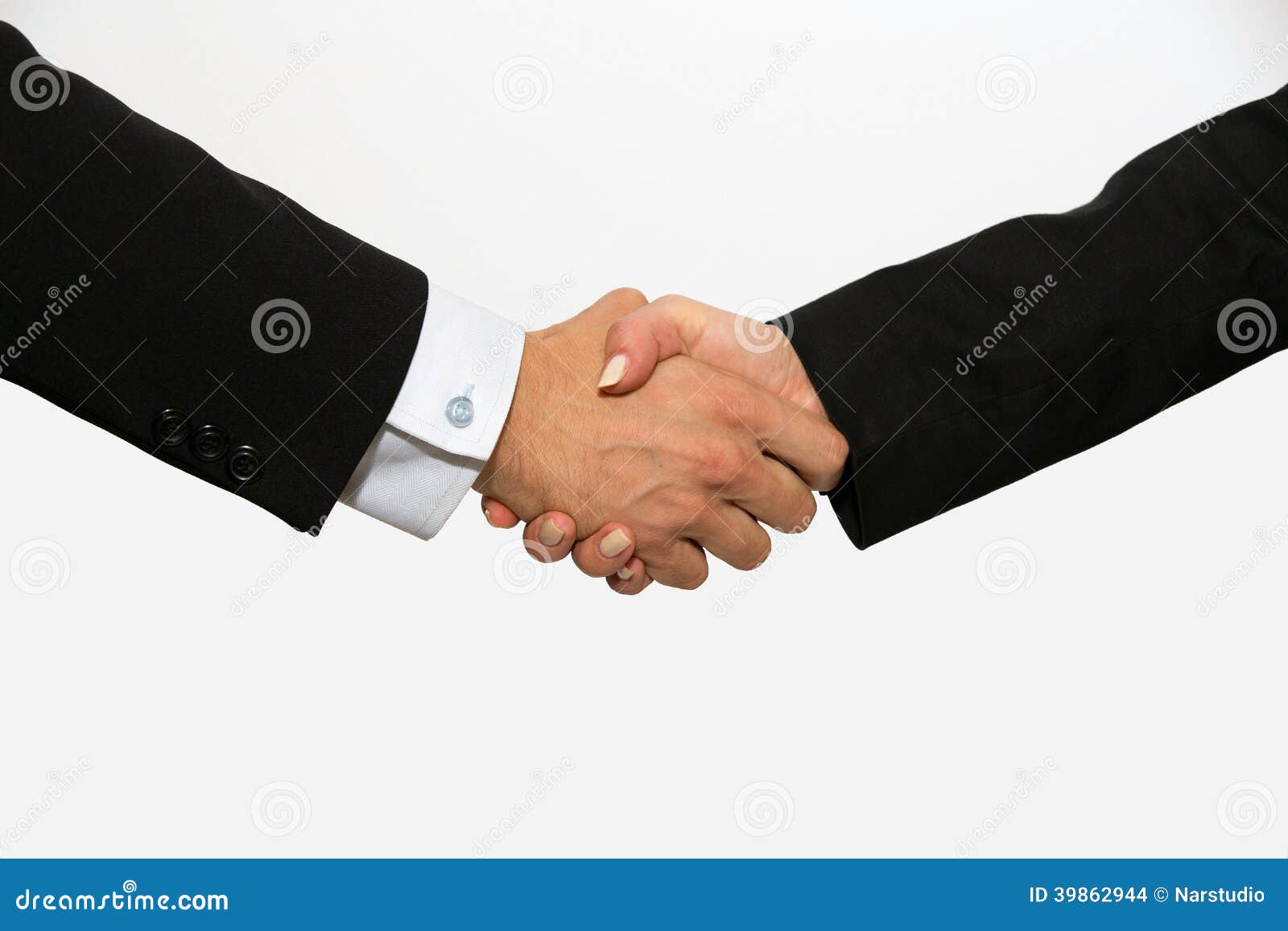 Business Dressed Male and Female Shaking Hands Stock Photo - Image of ...