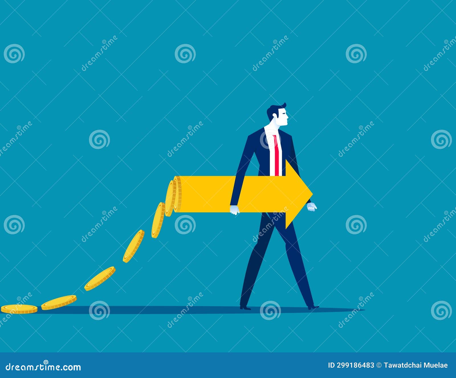 Business Earning and Profits. Business Vector Illustration Concept ...