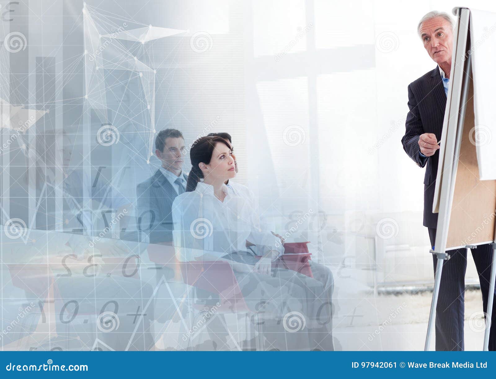 Business Economics Teacher with Class Stock Image - Image of global ...