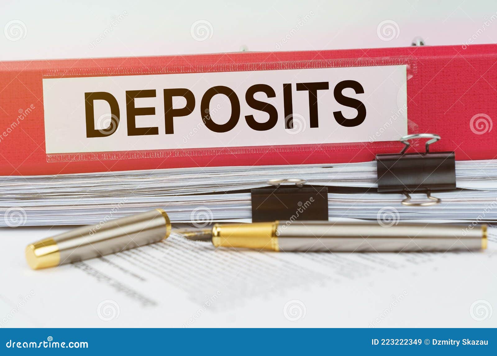 There is a Folder on the Documents with the Inscription - Deposits ...