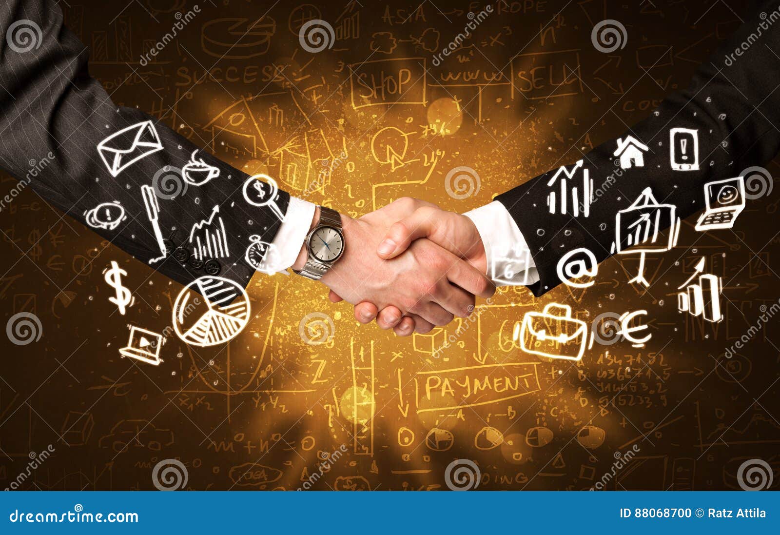 Business Economy handshake stock photo. Image of network - 88068700