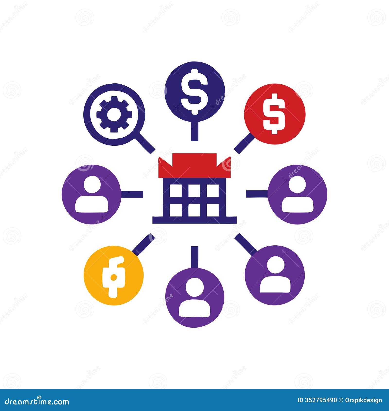 Business Ecosystem Icon stock vector. Illustration of performance ...