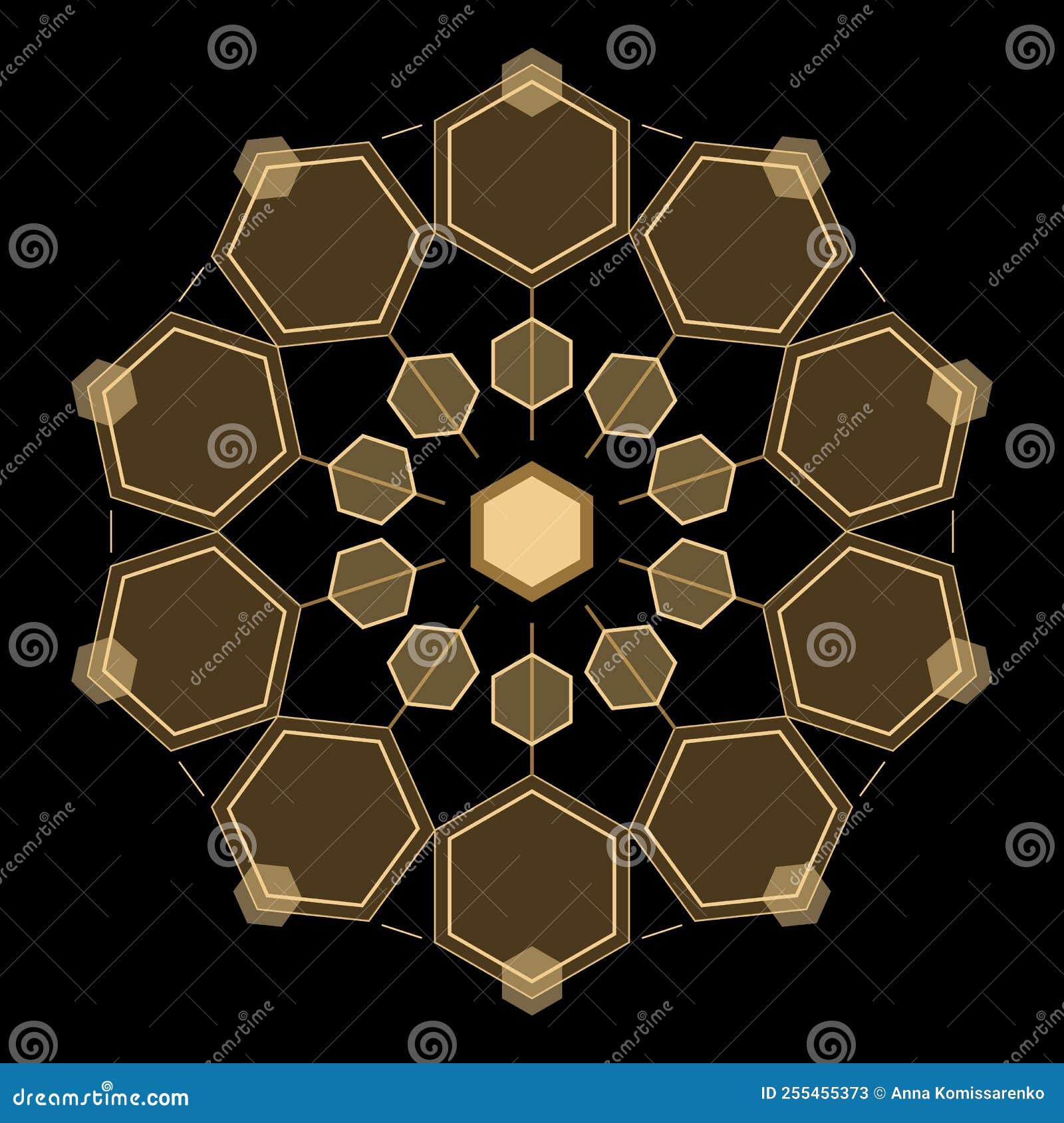 Business Ecosystem Organisation Hexagone Diagram Scheme Template Stock ...