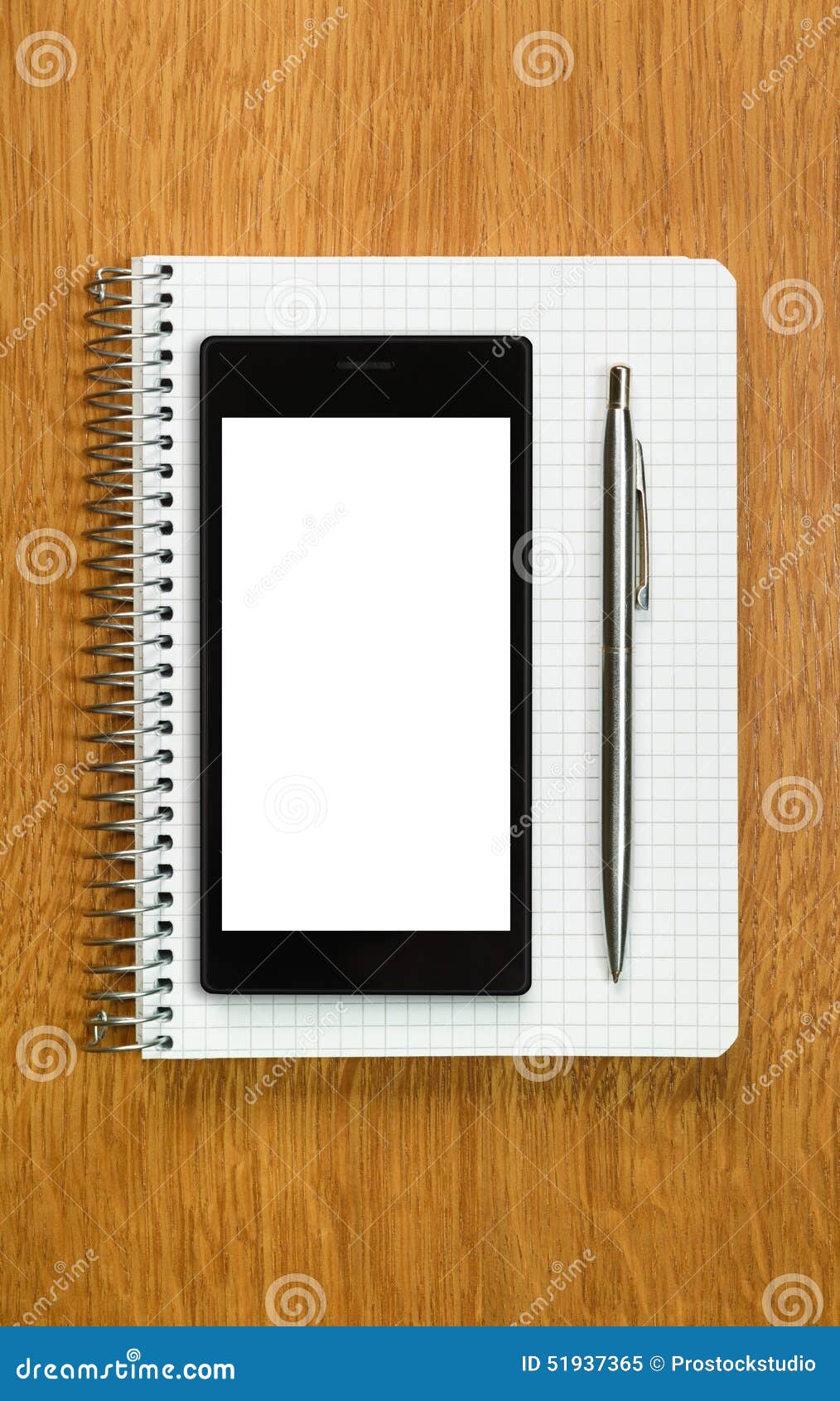 Business and Education Concept - Smartphone and Notepad Stock Image ...