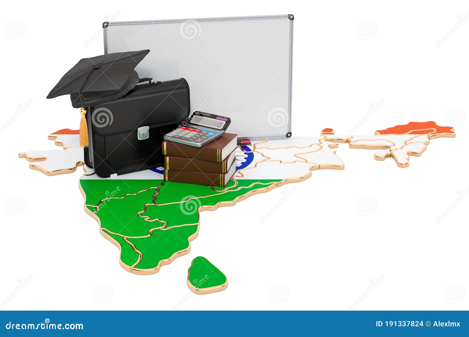 Business Education in India Concept, 3D Rendering Stock Illustration ...